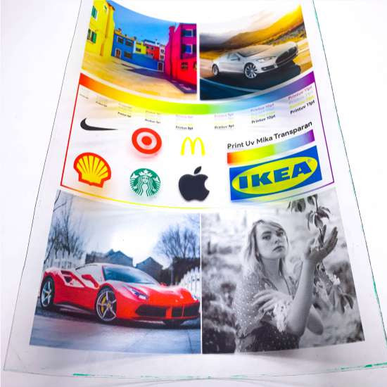 Print UV Mika Transparan