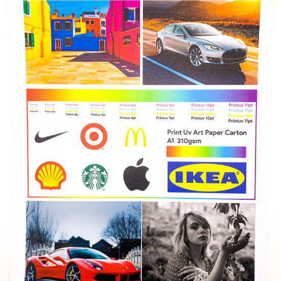 Print UV Poster Art Paper Carton A1 310 Gsm